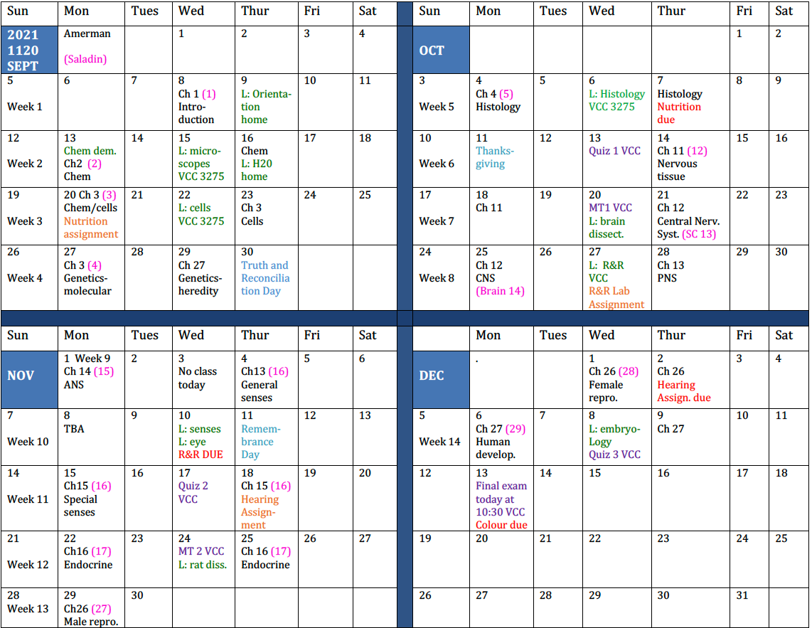 1120 calendar nov 15 2021 | VCC Biology – Instructor Maria Morlin