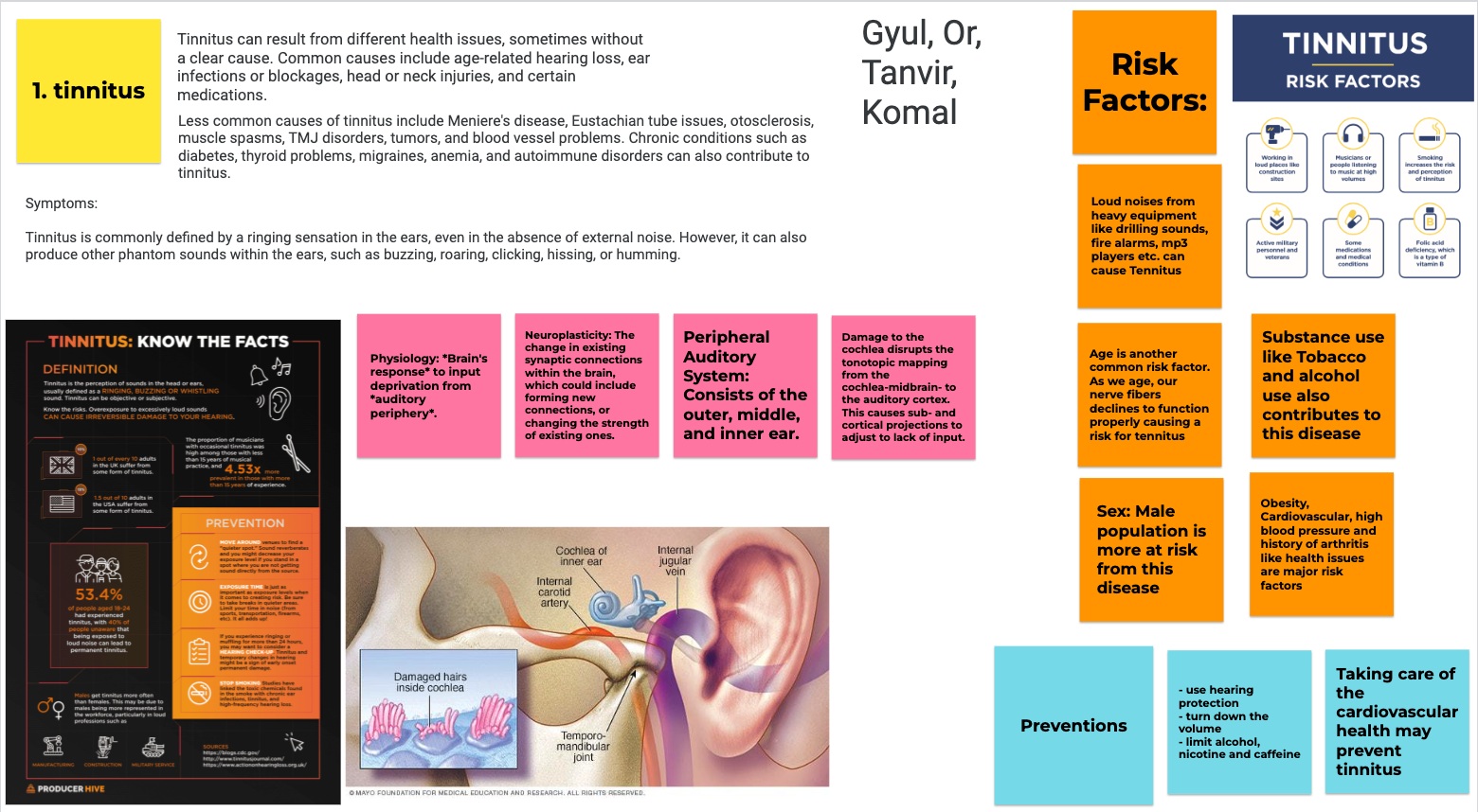 Student Posters – Hearing Disorders | VCC Biology – Instructor Maria Morlin